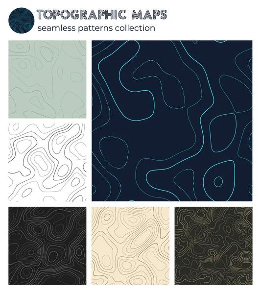 Topographic maps Amazing isoline patterns seamless design Authentic ...