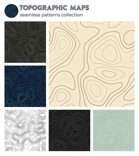 Topographic maps Beautiful isoline patterns seamless design Powerful ...