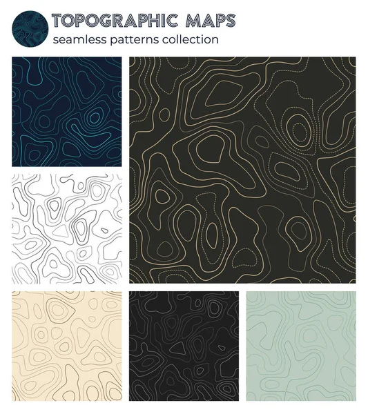 Topographic maps Astonishing isoline patterns seamless design ...