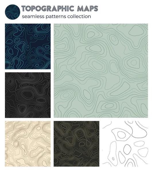 Topographic maps Astonishing isoline patterns seamless design ...