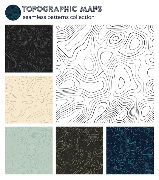 Topographic maps Astonishing isoline patterns seamless design ...