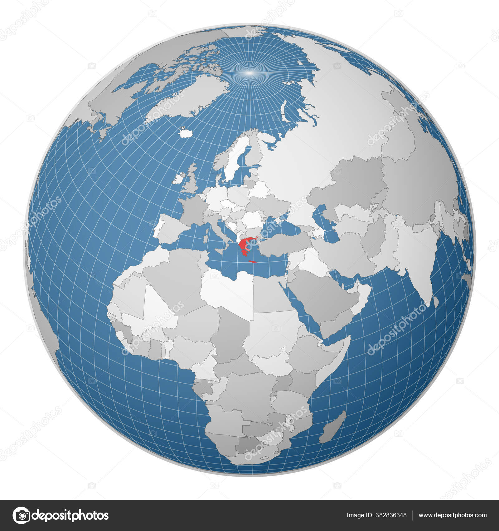Contour De La Carte Du Globe Terrestre