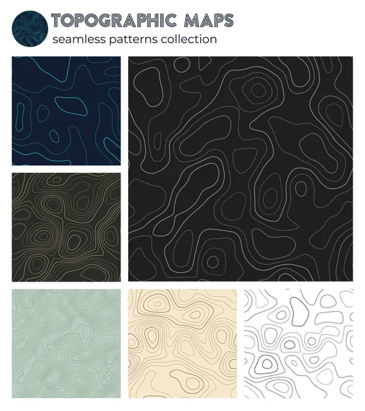 Topographic maps Authentic isoline patterns seamless design Appealing ...