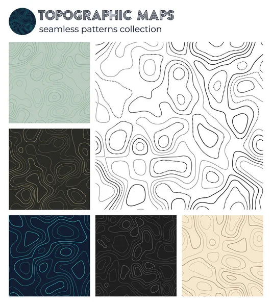 Topographic maps Beautiful isoline patterns seamless design Powerful ...