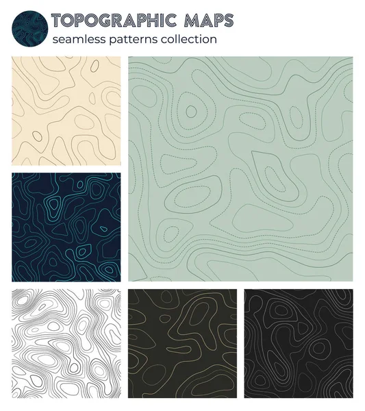 Topographic maps Amazing isoline patterns seamless design Modern ...