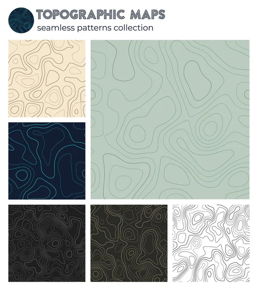 Topographic maps Amazing isoline patterns seamless design Modern ...