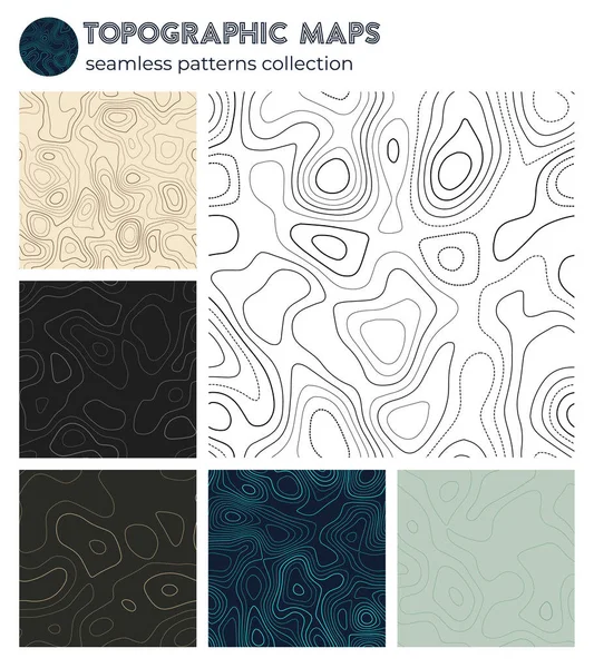 Topographic maps Beautiful isoline patterns seamless design Powerful ...