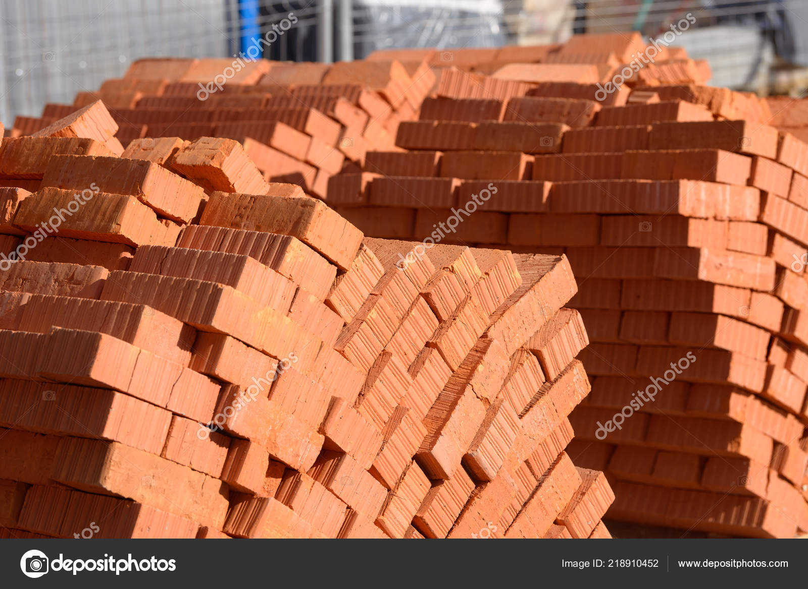 Pile Of Red Bricks