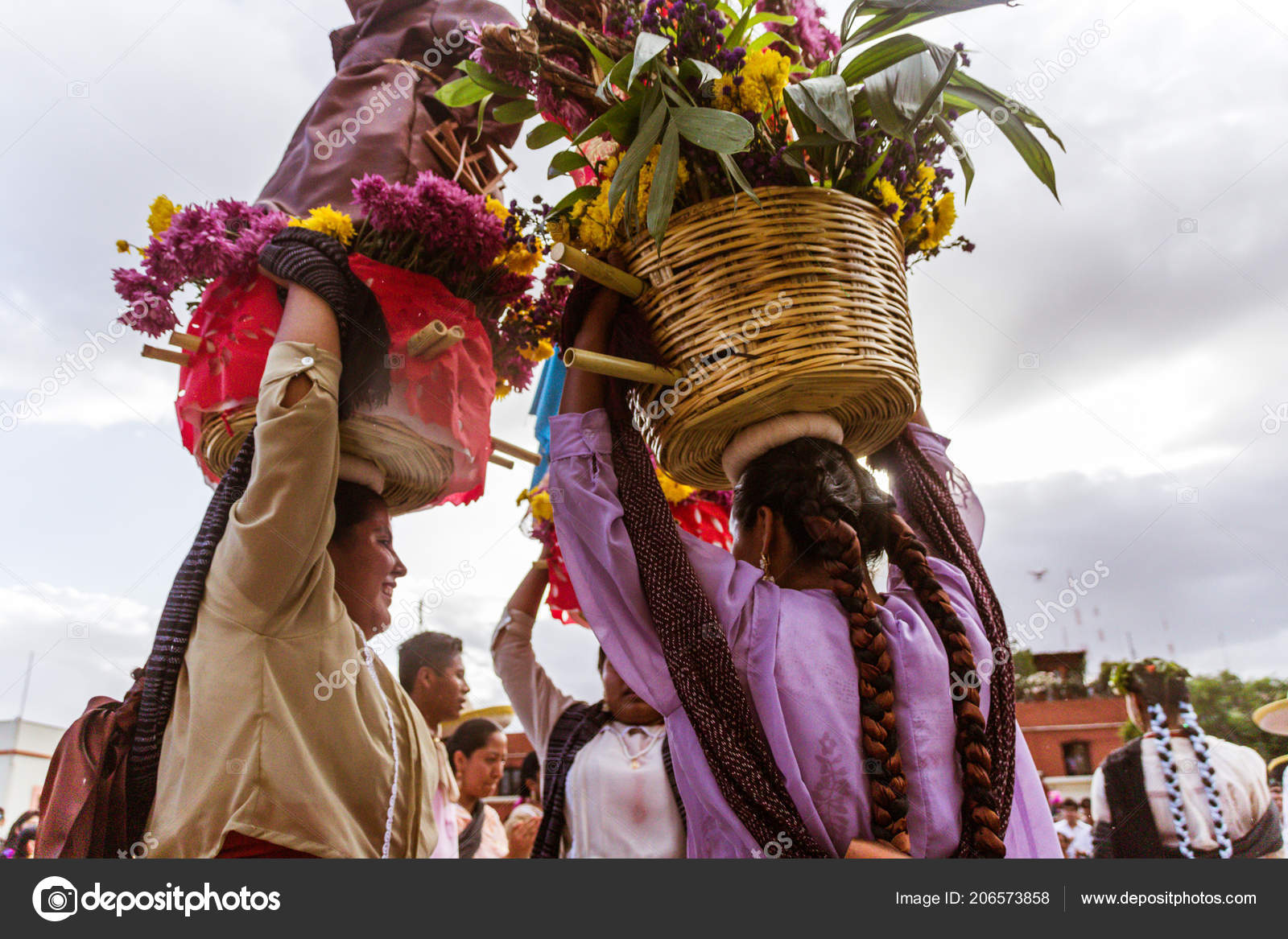 Oaxaca Oaxaca Mexico 2018 Indigenous People Celebrating Traditional ...