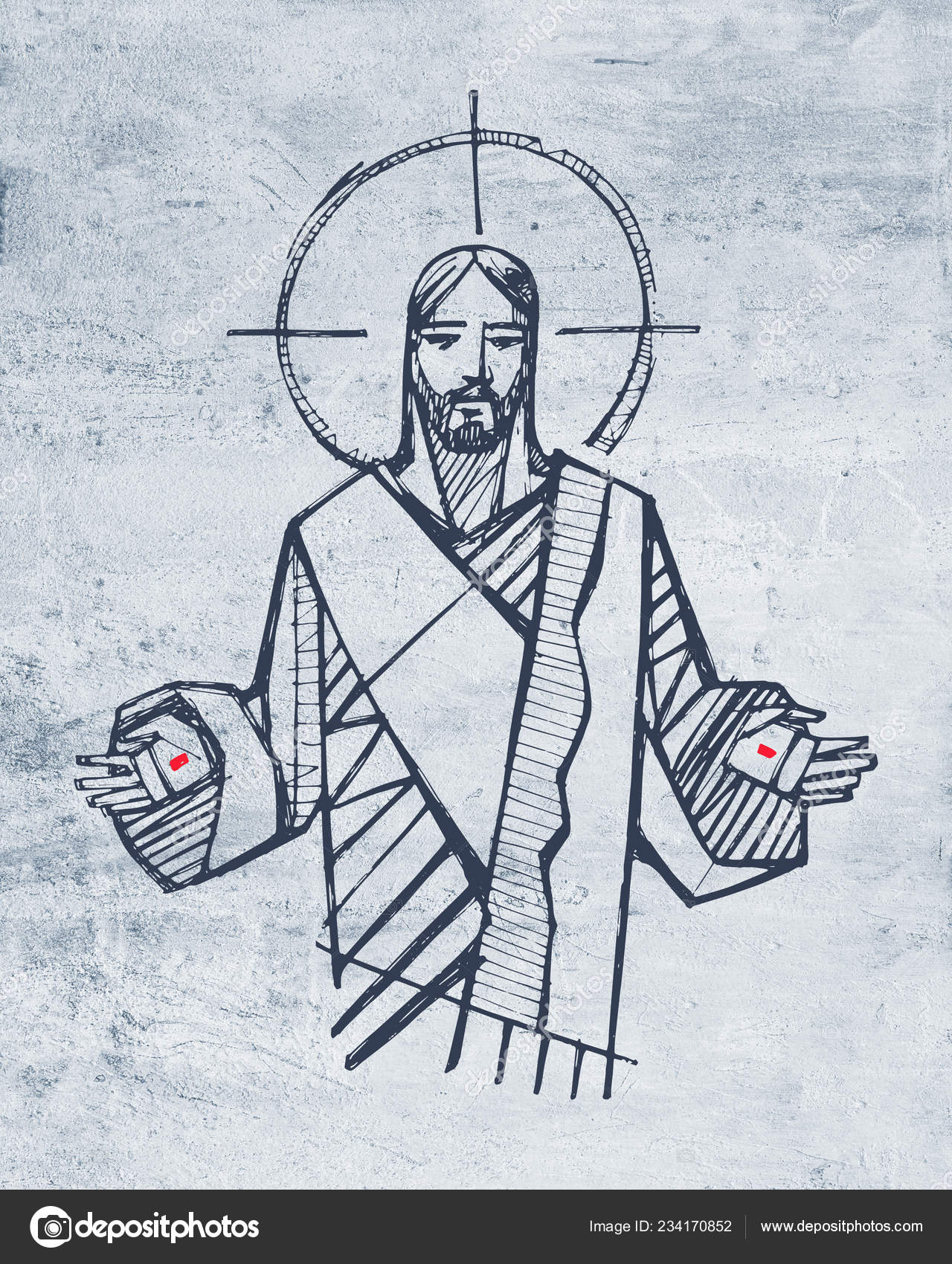 Hands Of Jesus Drawing