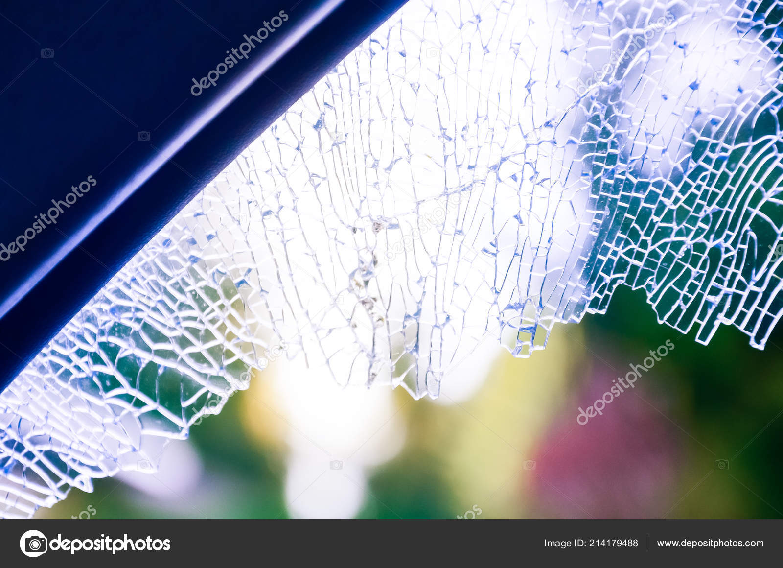 Close View Broken Passenger Window Car Smashed Thief Accident Damaged ⬇ ...