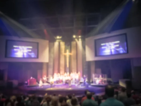 Vintage Tone Blurred Congregation Group People Assembled Live Religious ...