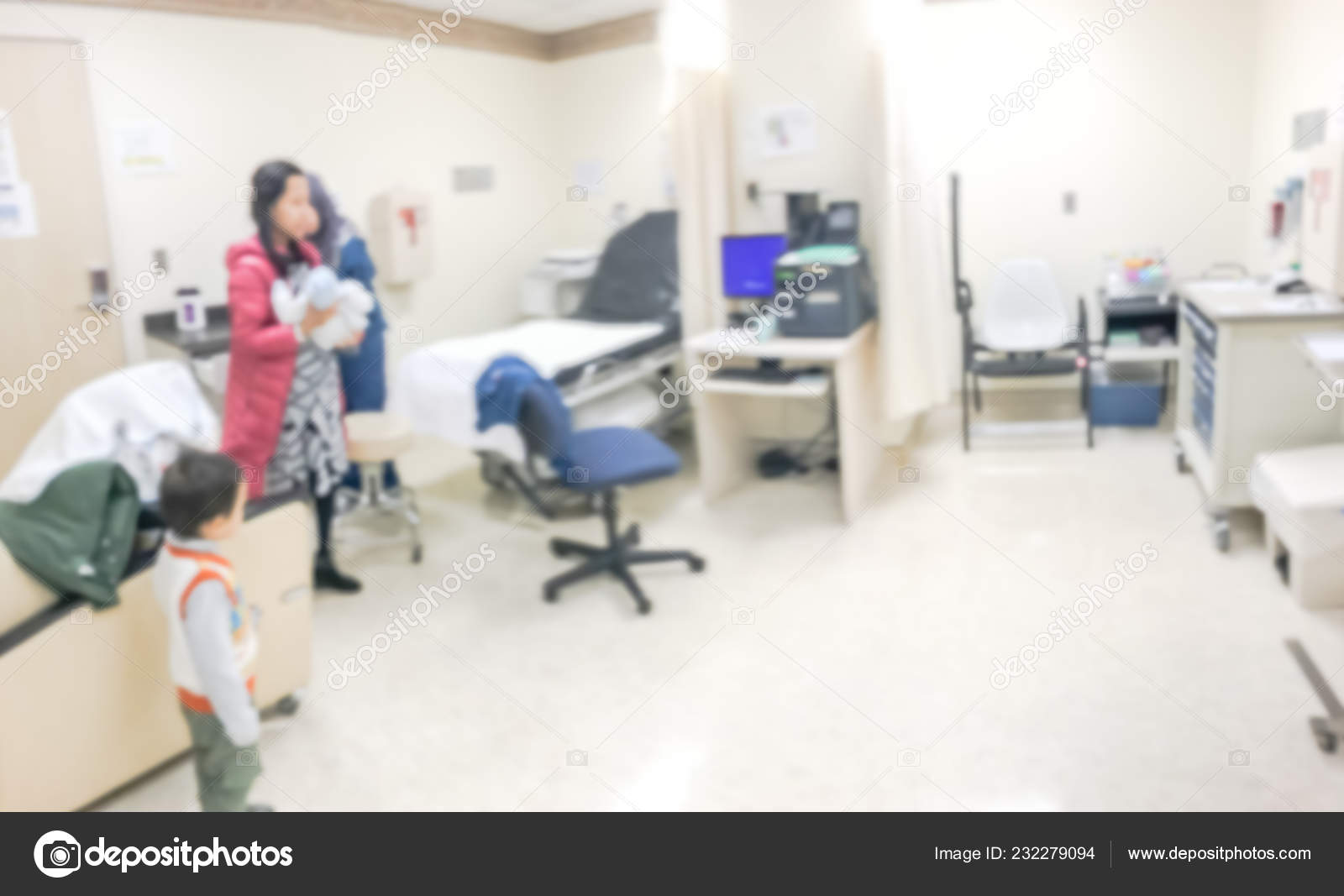 Panoramic Blurry Background Newborn Screening Room Hospital America ...