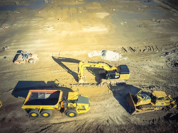 Excavator birds eye view Stock Photos, Royalty Free Excavator birds eye ...