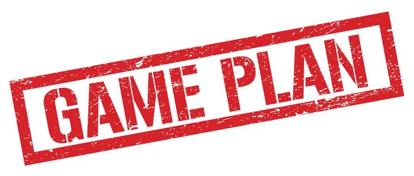 GAME PLAN text, on full blue rectangle stamp. — Stock Photo © outchill ...
