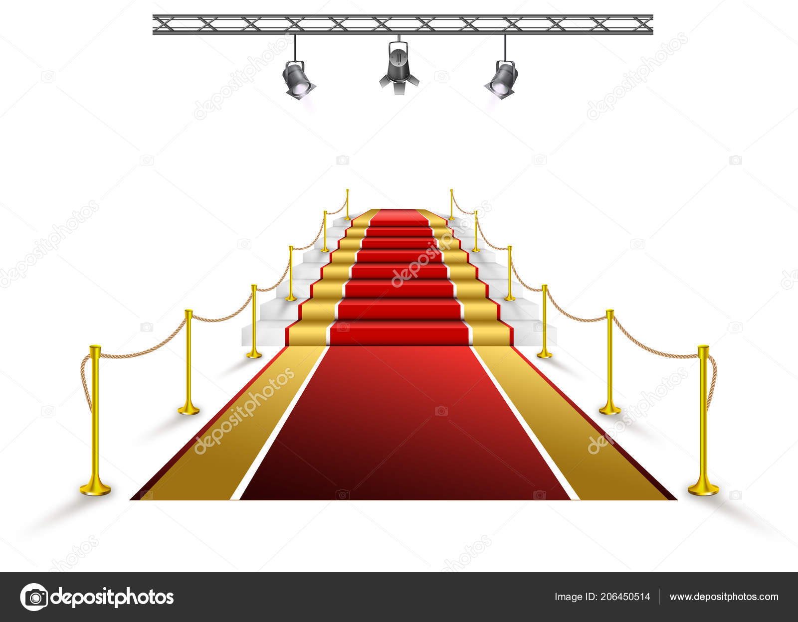 Red carpet for awards and ceremonies in the projector Stock Vector by ...