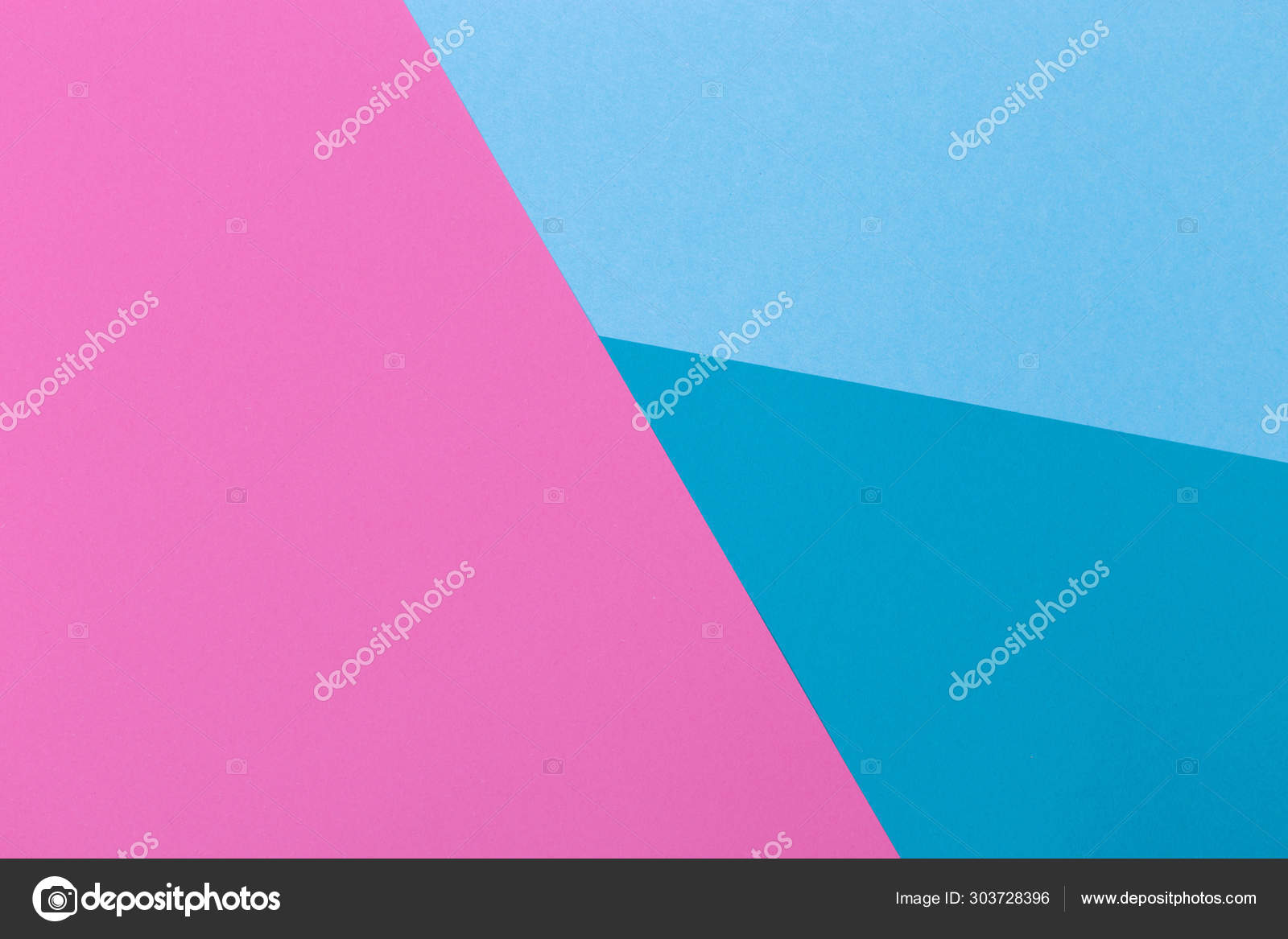 Paper pink, blue, pastel empty background, geometrically located. Color ...