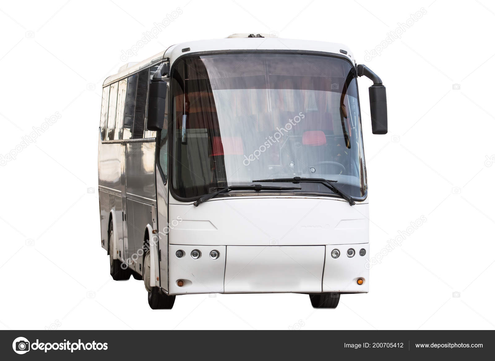 Big White Tour Bus Isolated White Background — Stock Photo © aapsky ...