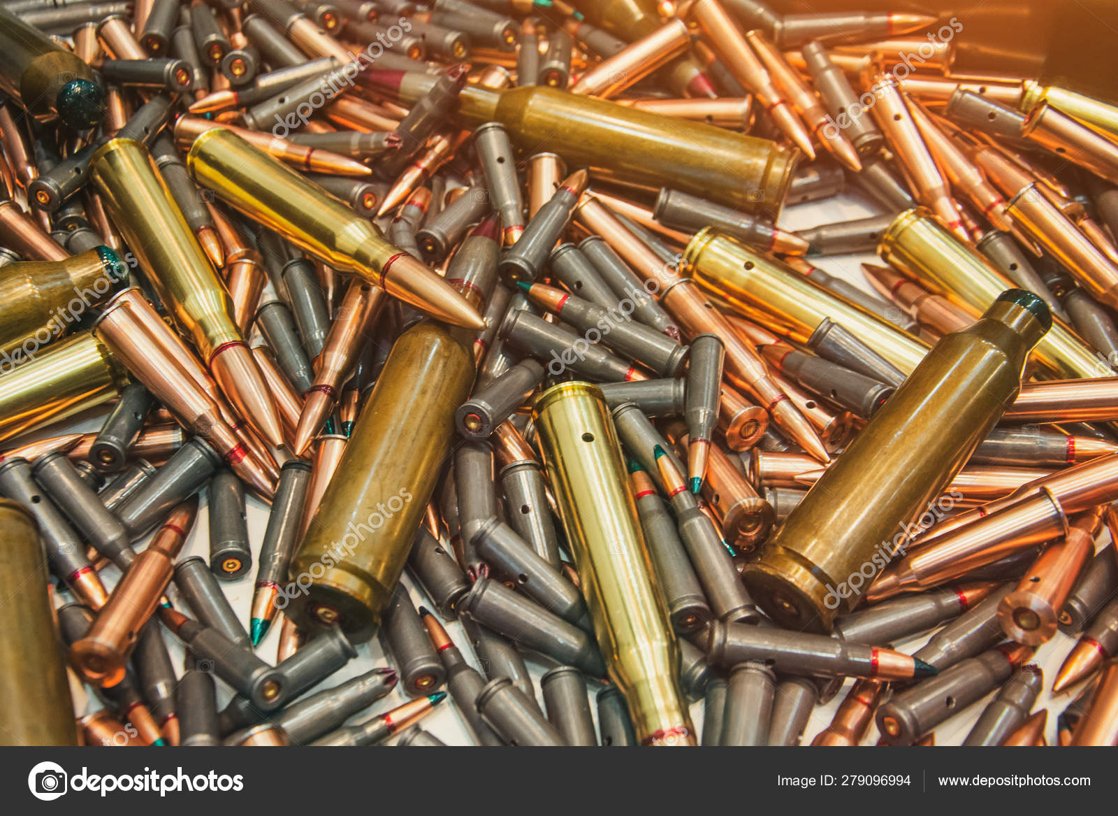Ammo bullets, military war background. Army supplies texture. — Stock ...