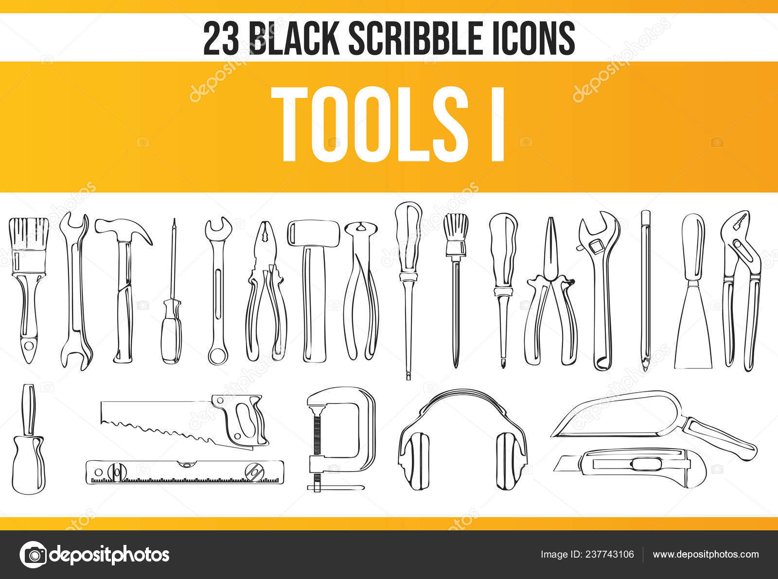 Black Pictograms Icons Tool Icon Set Perfect Creative People Designers ...