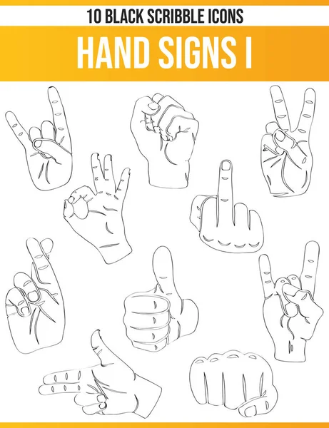 Drawn Doodle Lined Icon Set Devil Horns Thumbs Up And Fuck You — Stock Vector © Greenoptix 112660368