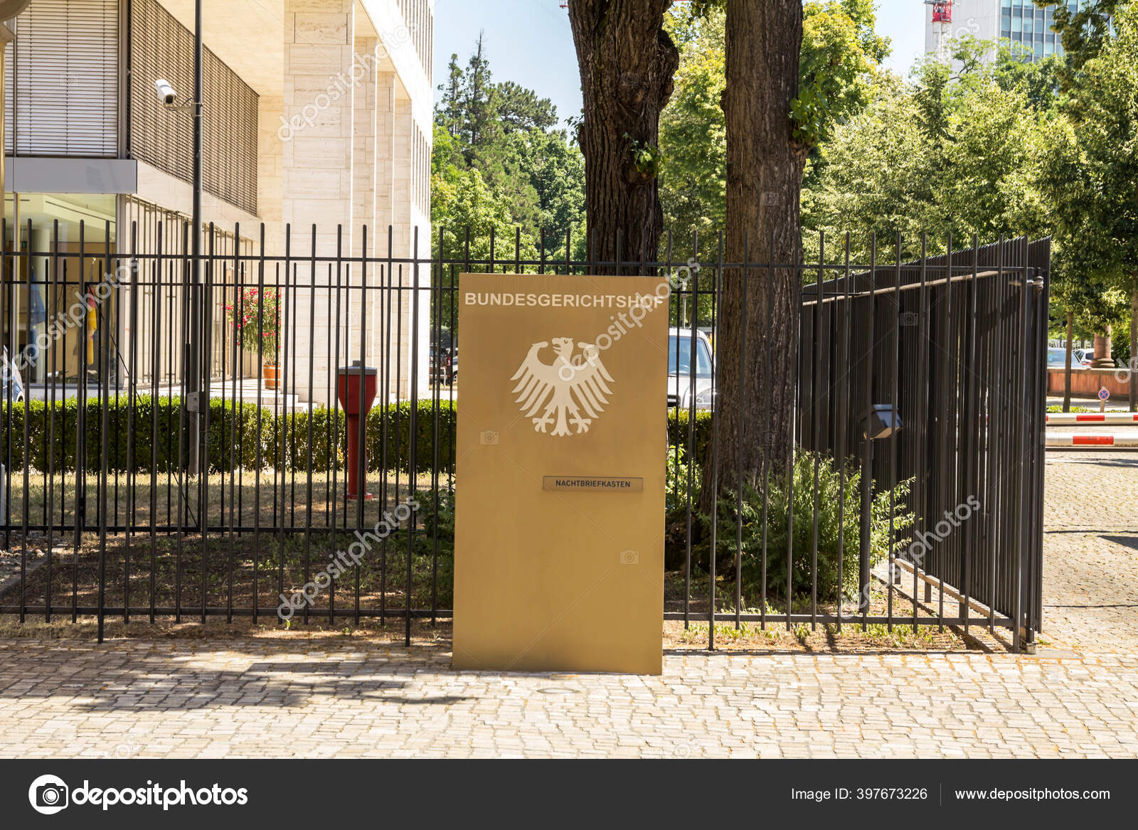 Karlsruhe Germany July 2019 Sign Entrance Federal Court Justice ...