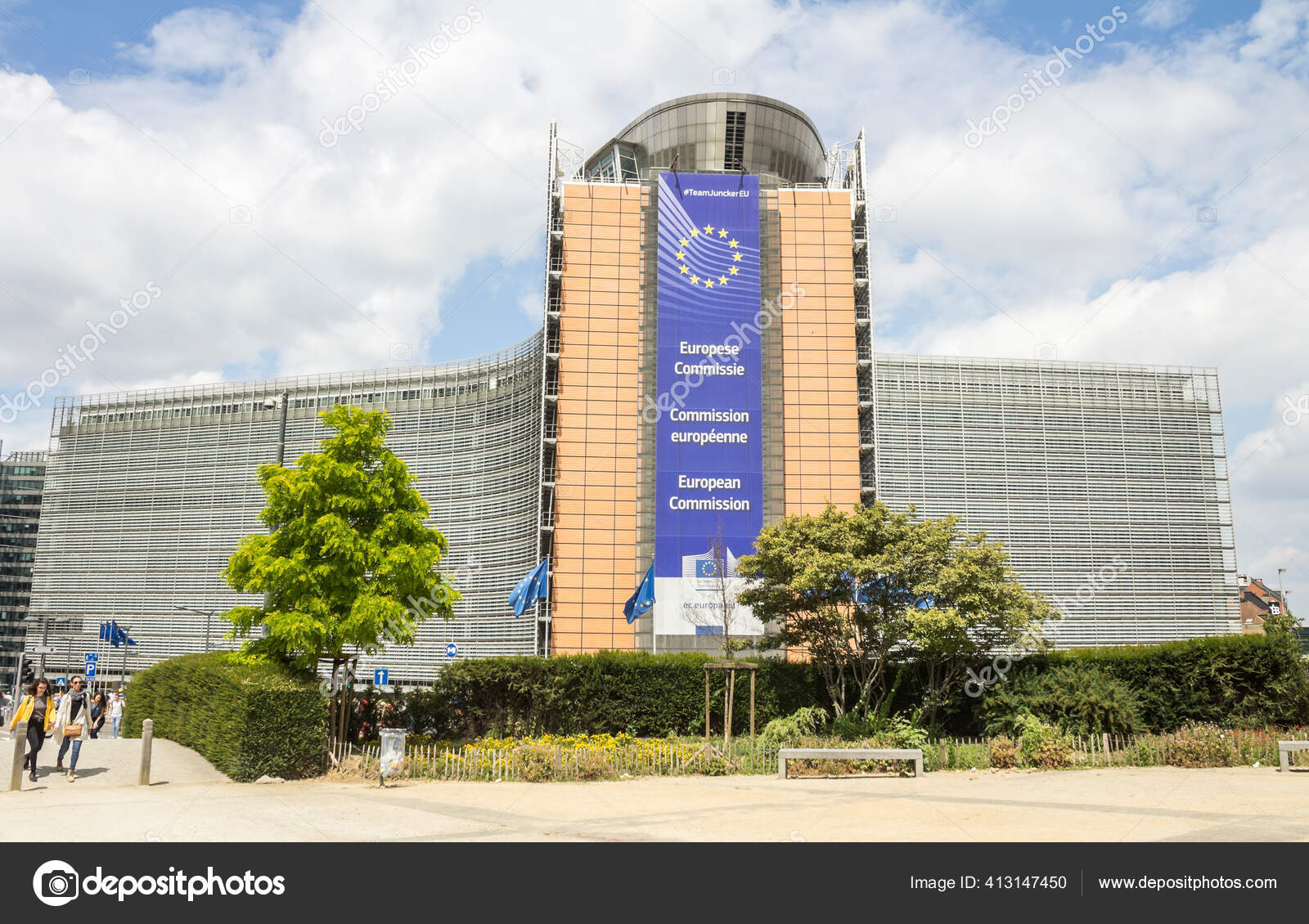 Bruselas Bélgica Edificio Sede Comisión Europea Bruselas Bélgica Europa — Foto de stock ...