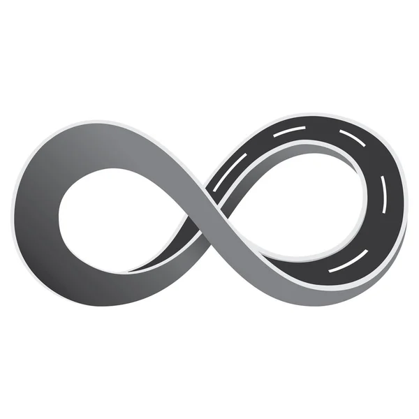 Road Shaped Infinity Symbol White Background Stock Vector Image by ...