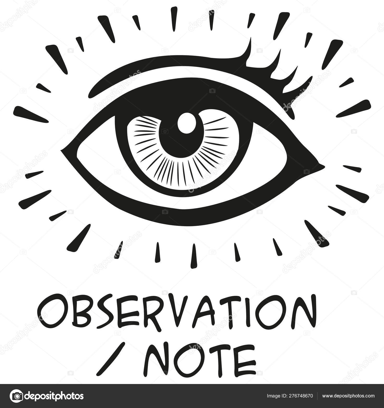 Illustration Representing Icon Button Note Note Attention Visualize Eye ...