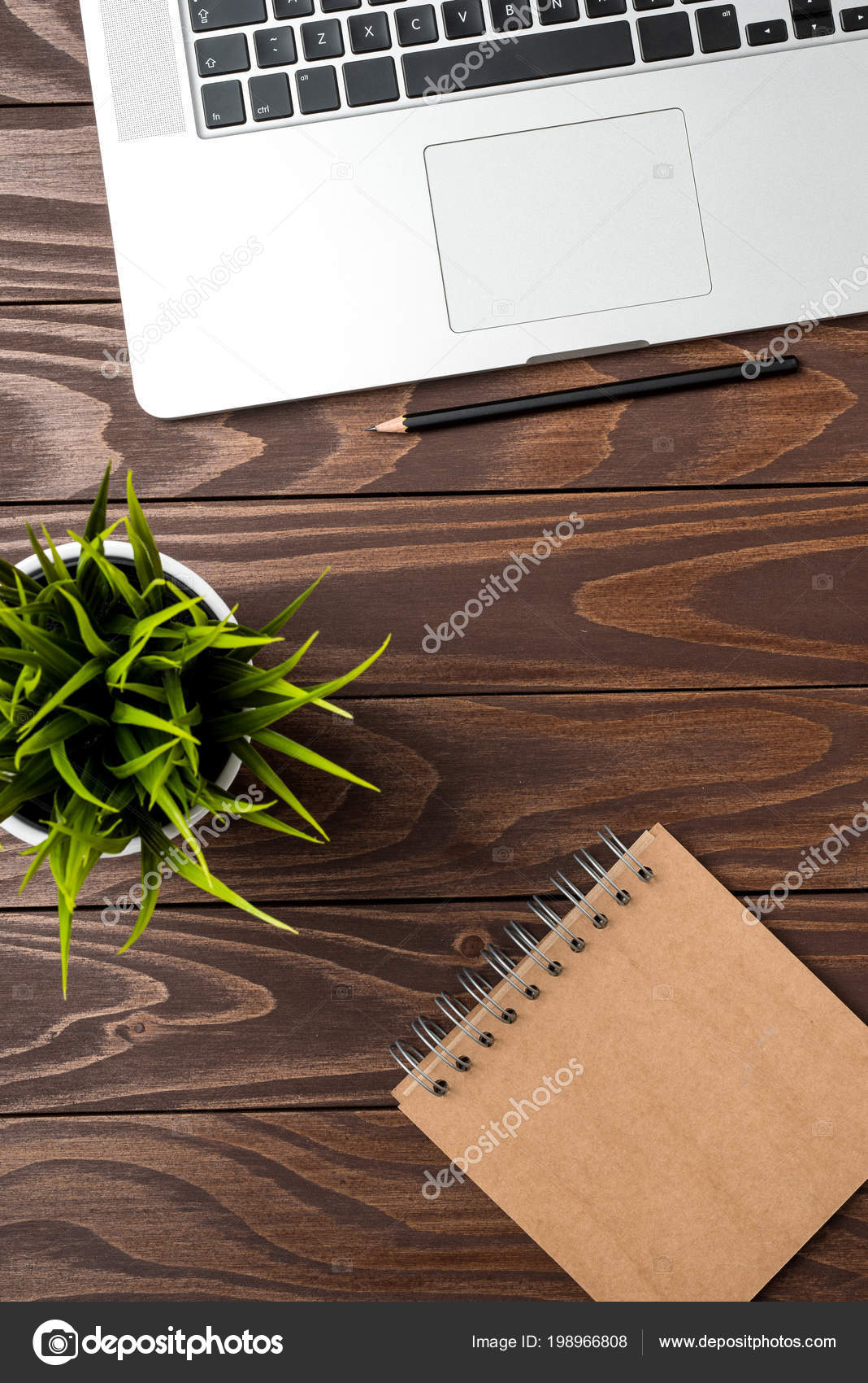 Business Background Modern Computer Accessories Top View Stock Photo by ...