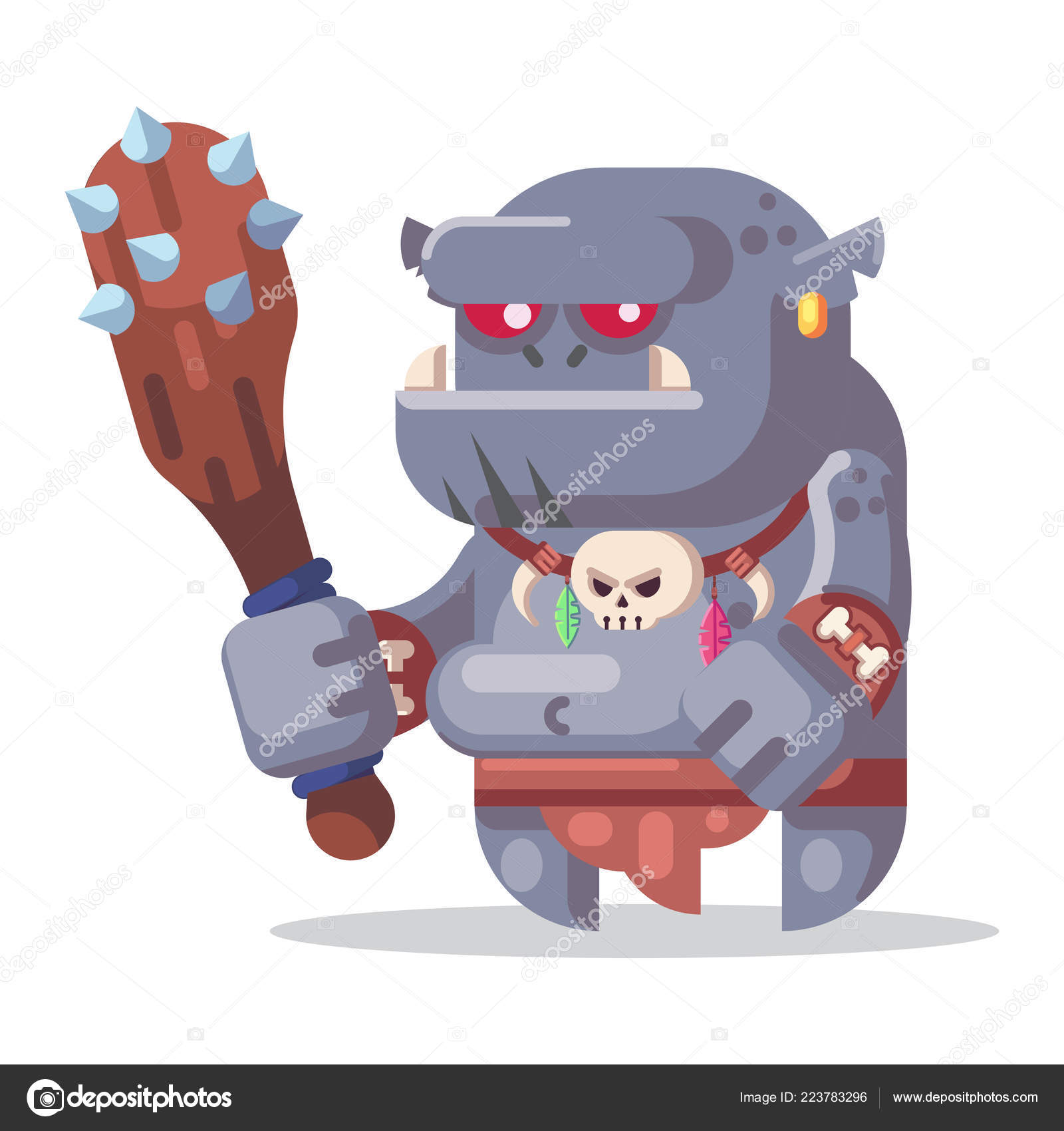 Fantasy RPG Game Character monsters and heros Icons Illustration. Big ...