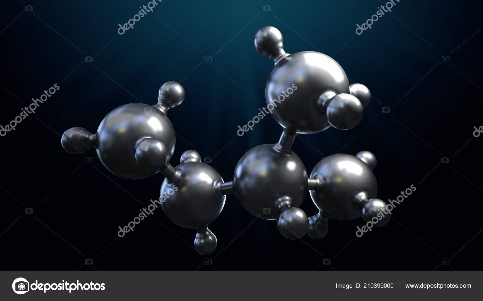 3D illustration of abstract silver metal molecule background — Stock ...