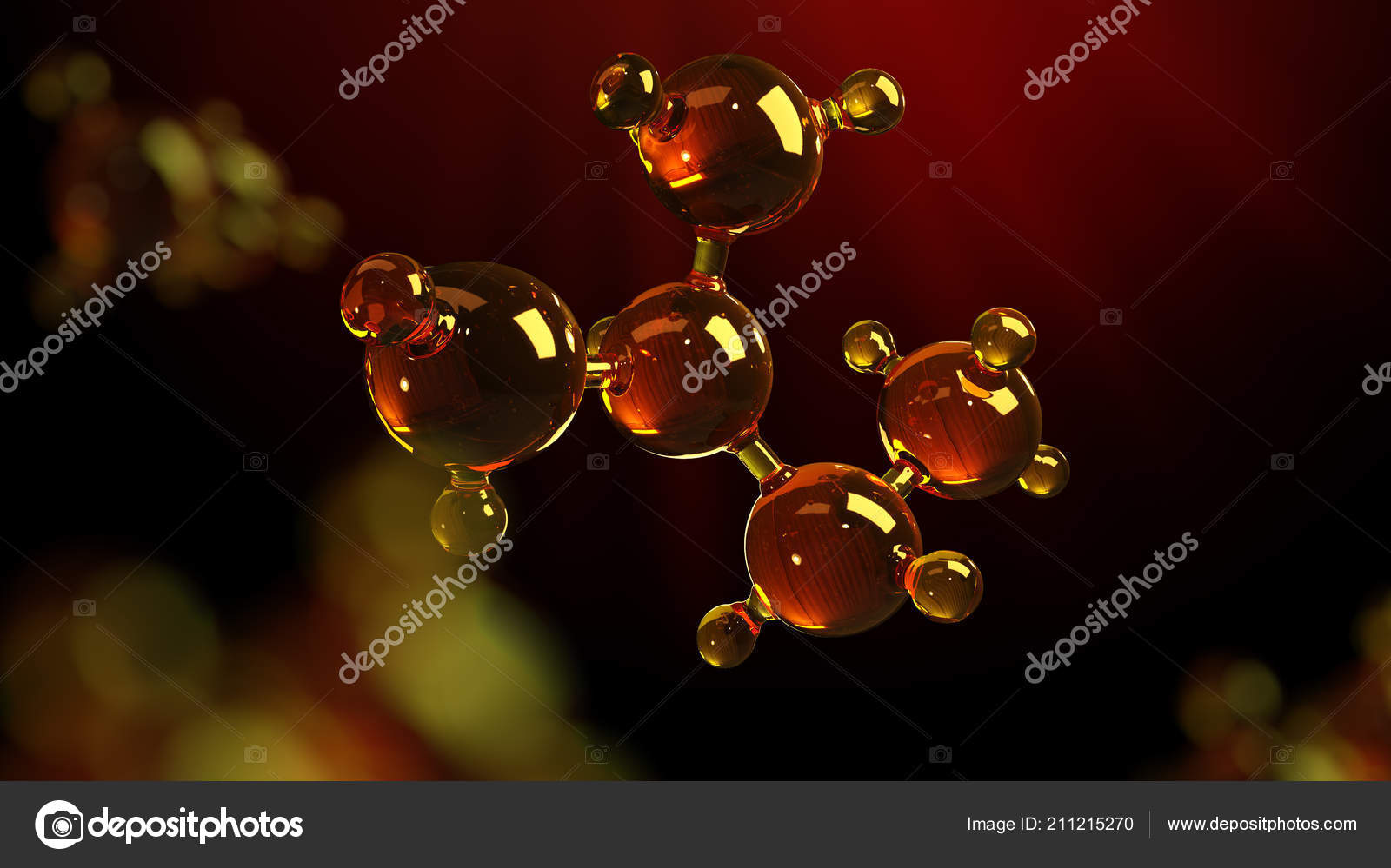 Gas Molecules 3d