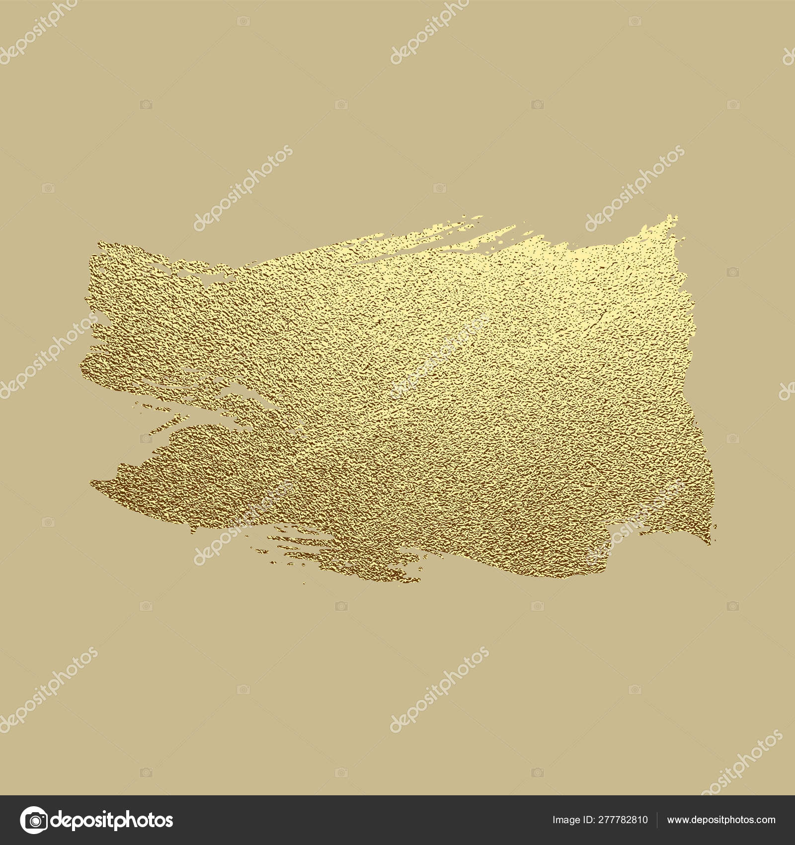 Vector gold paint stroke. Abstract gold glittering textured art ...
