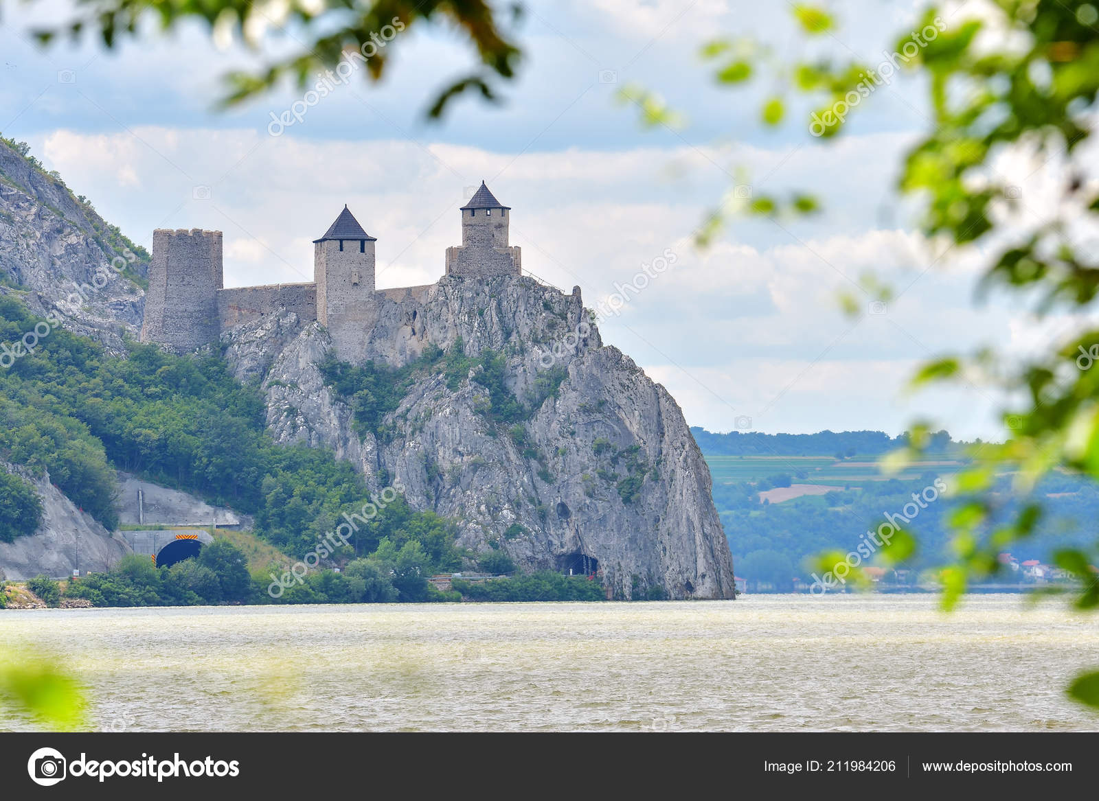Golubac Fortress Castle Built 14Th Century Banks Danube River Serbia ...