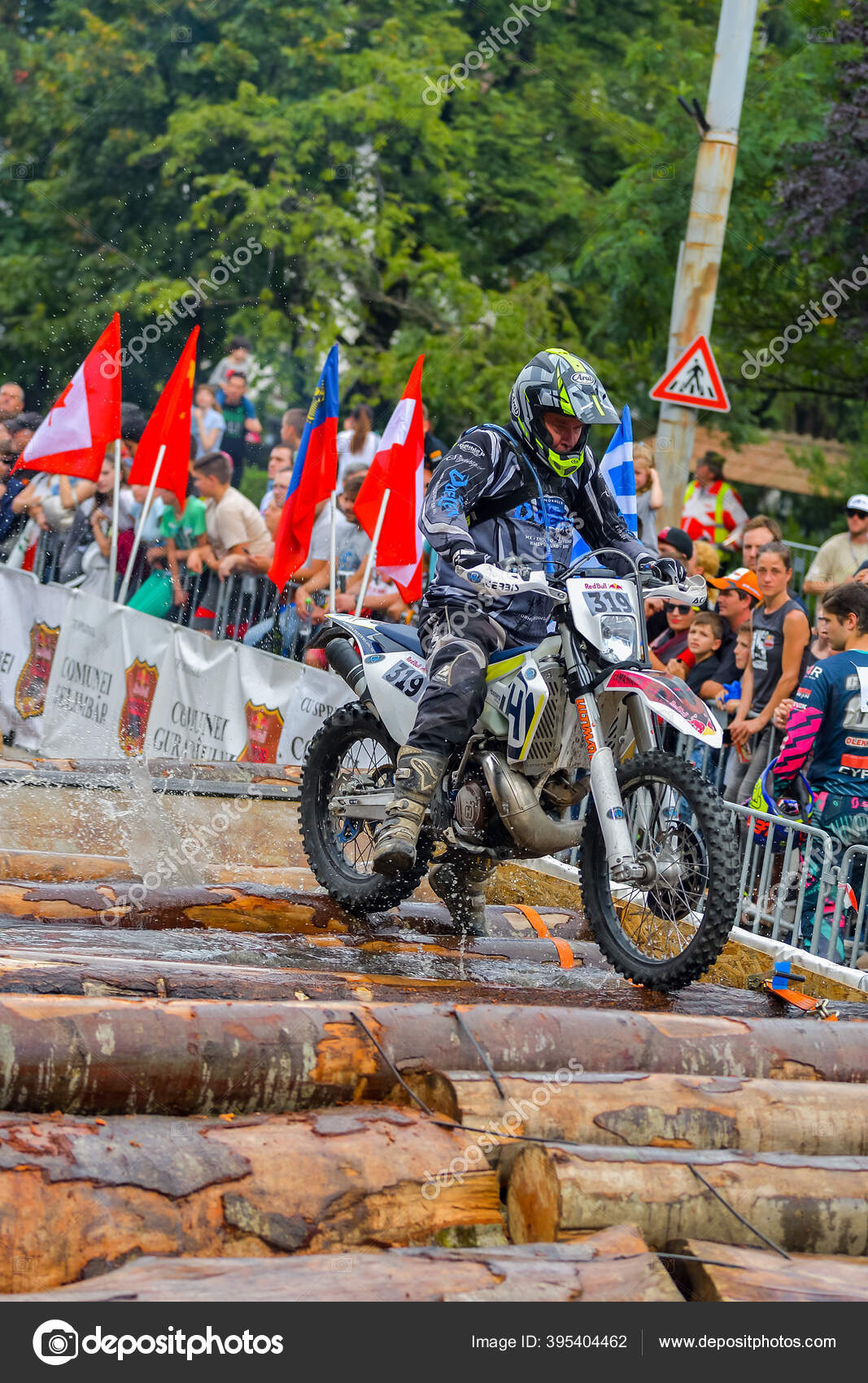 Sibiu Romania July Unknown Competitor Red Bull Romaniacs Hard Enduro ...