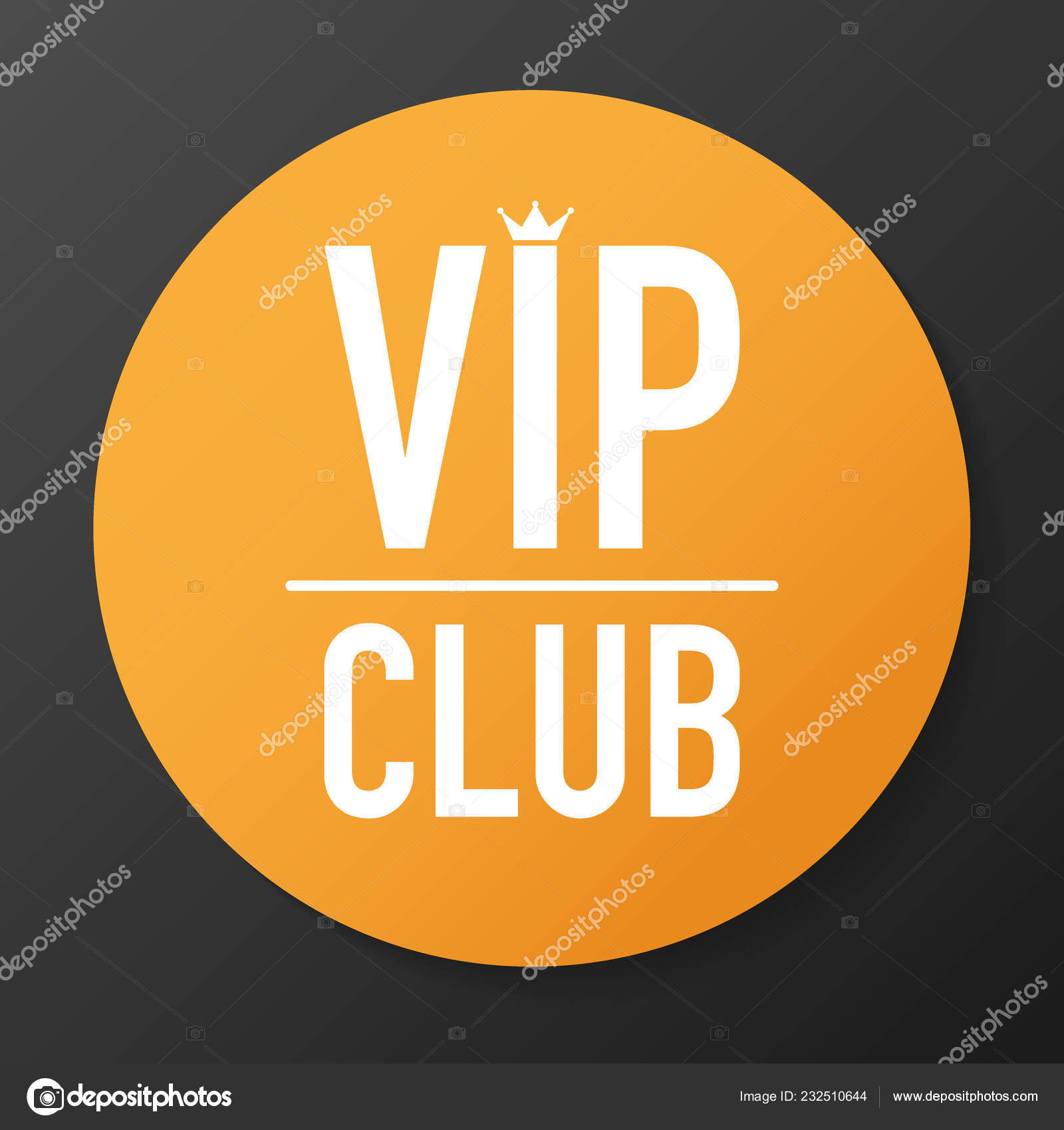 Vip club label on Black background. Vector illustration. Stock Vector ...