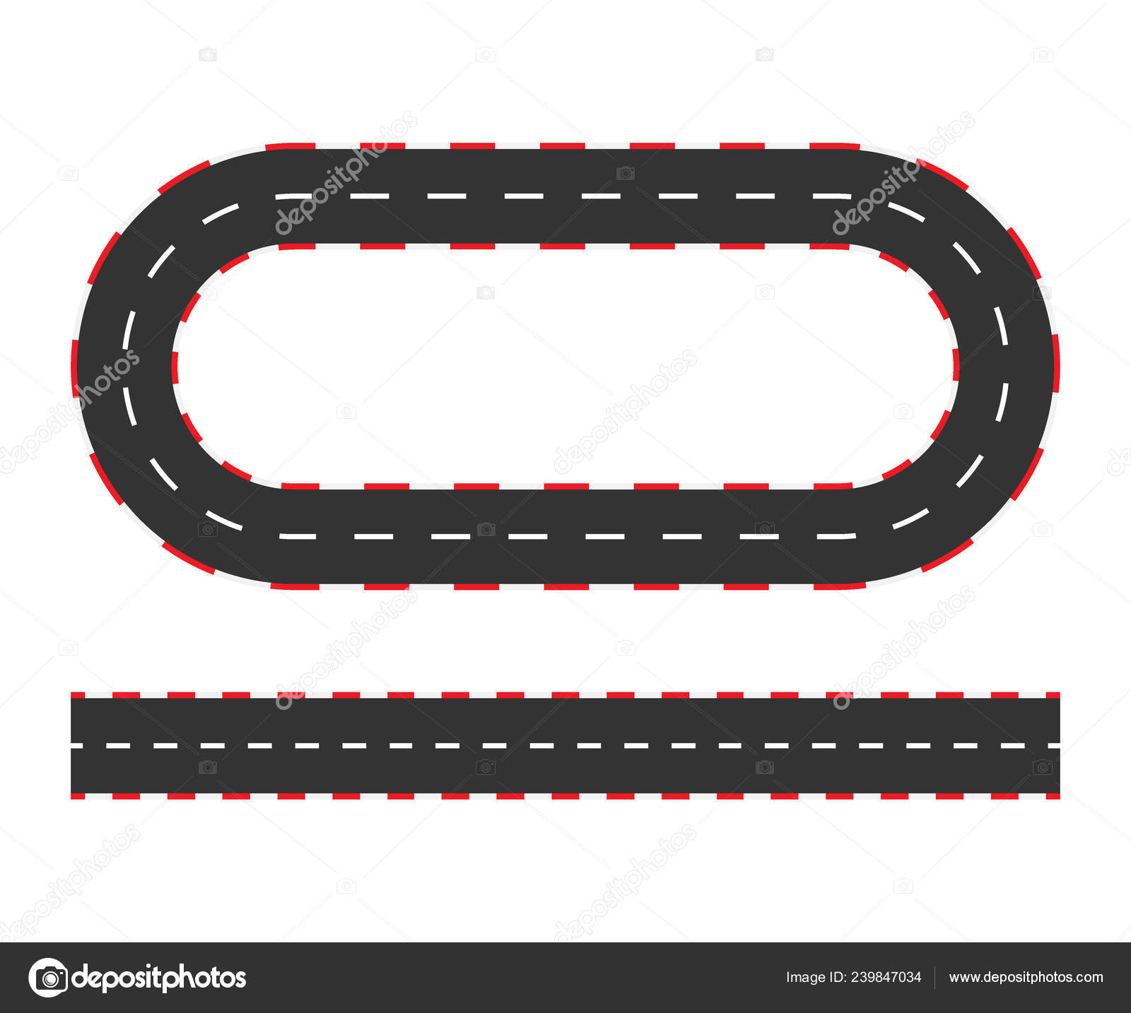 Race Track Road Clipart