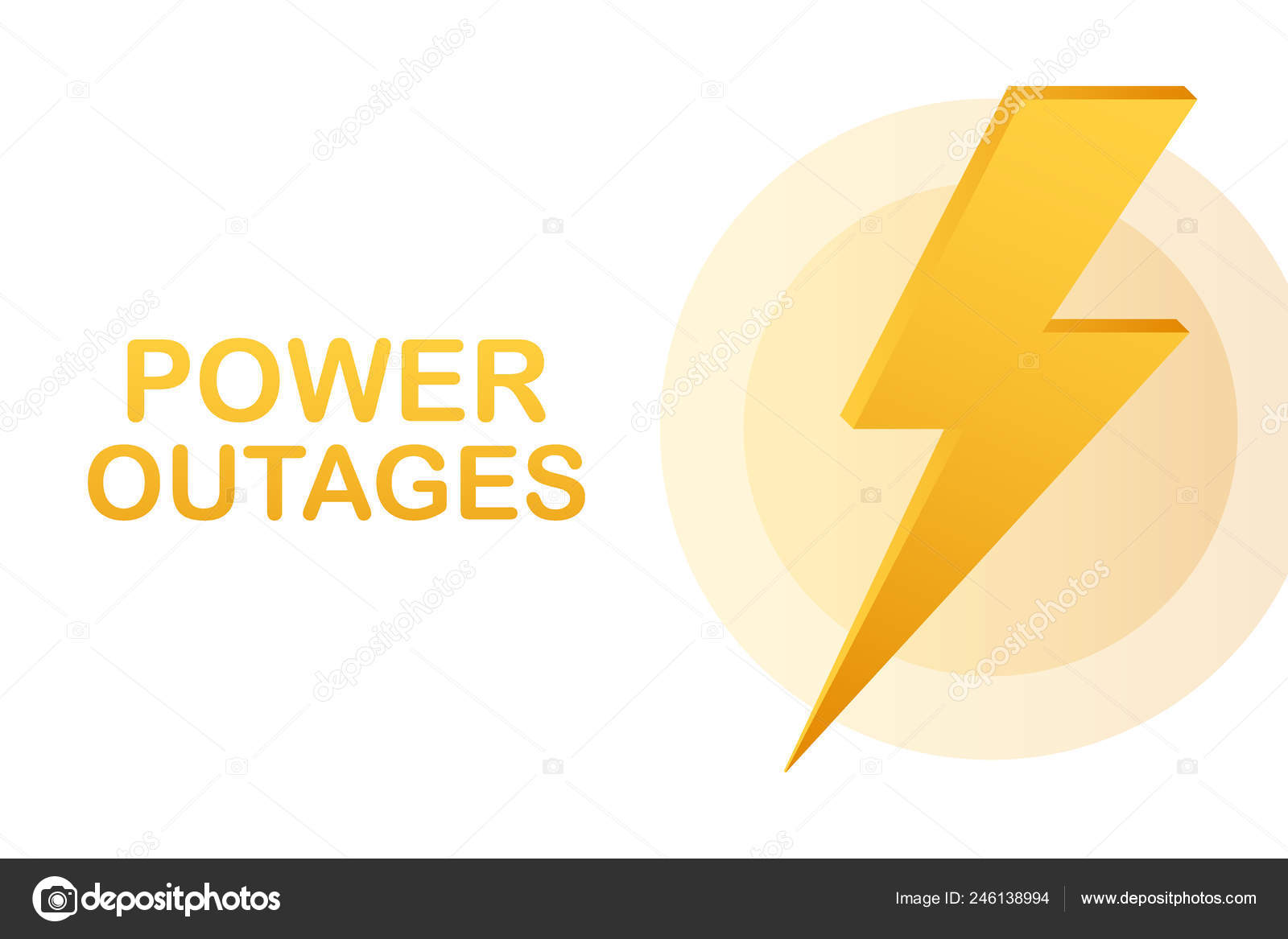 Power outages. Badge, icon, stamp, logo. Vector illustration. Stock ...