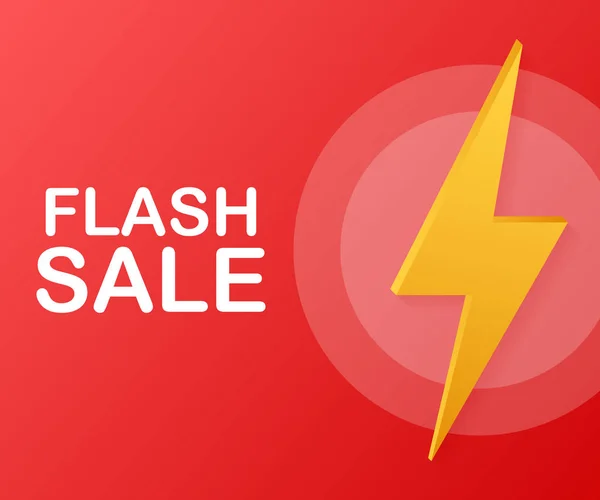 Flash sale. Flash ribbon banner, scroll, price tag, sticker, badge ...
