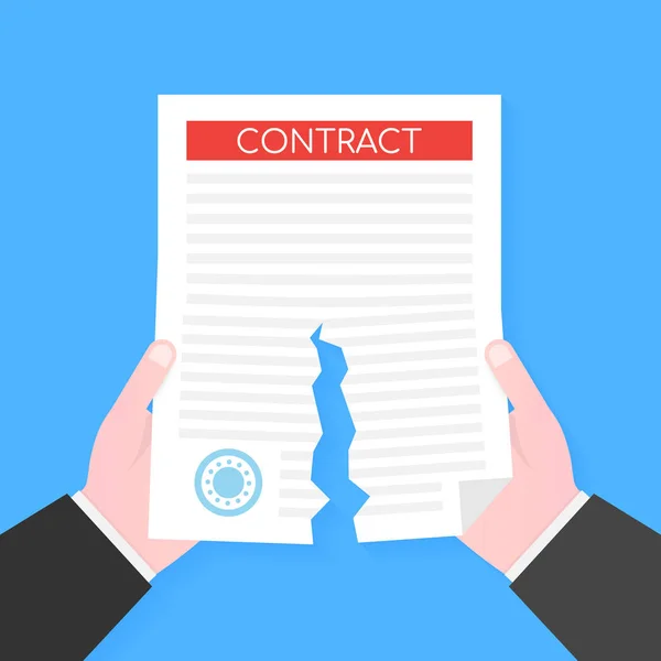 Contrato rasgado Imagens de Stock de Arte Vetorial | Depositphotos