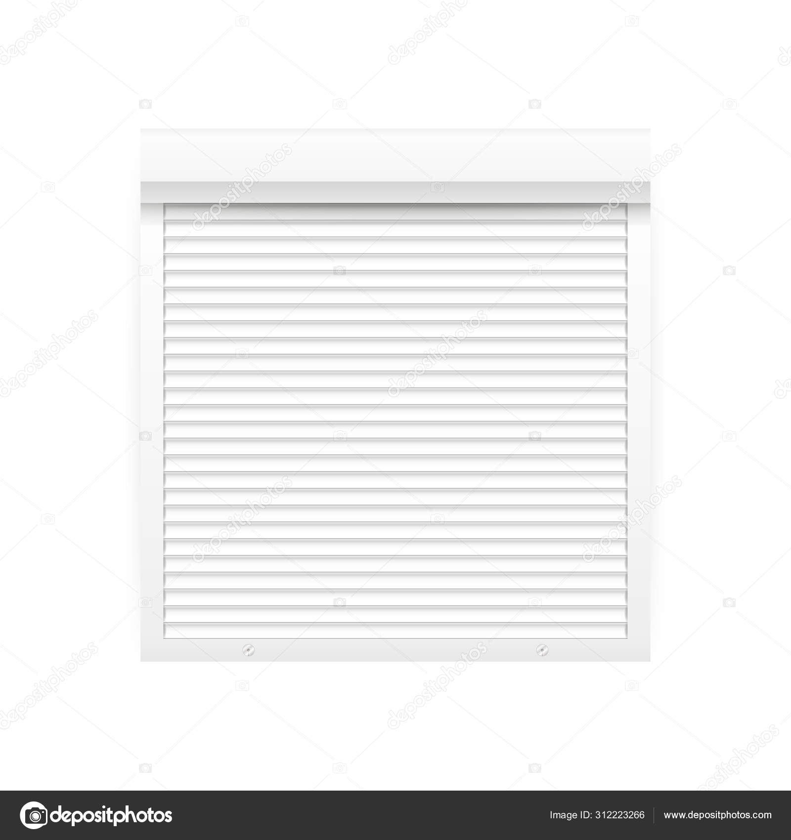 Roll up shutter on white backgroun. vector illustration. Stock Vector ...