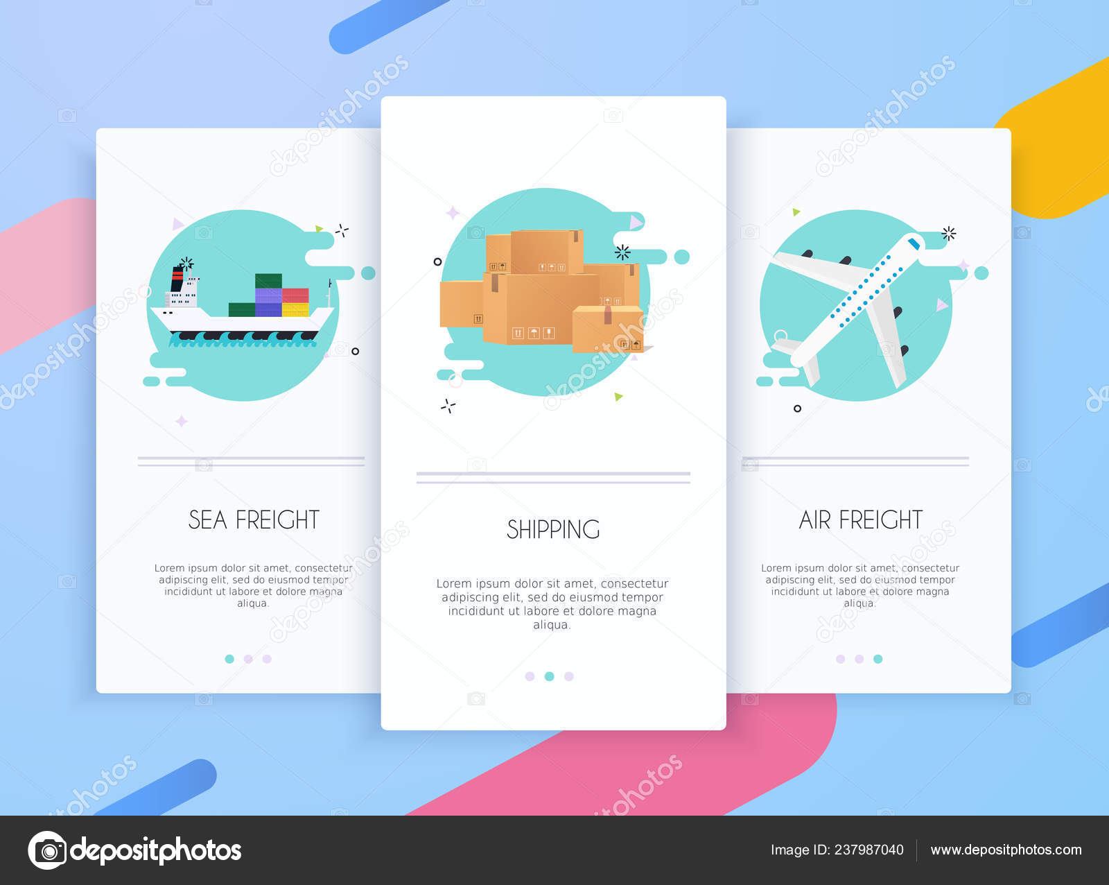 Vector Illustration Delivery Templates Stock Vector Image by ©Gapchuk ...