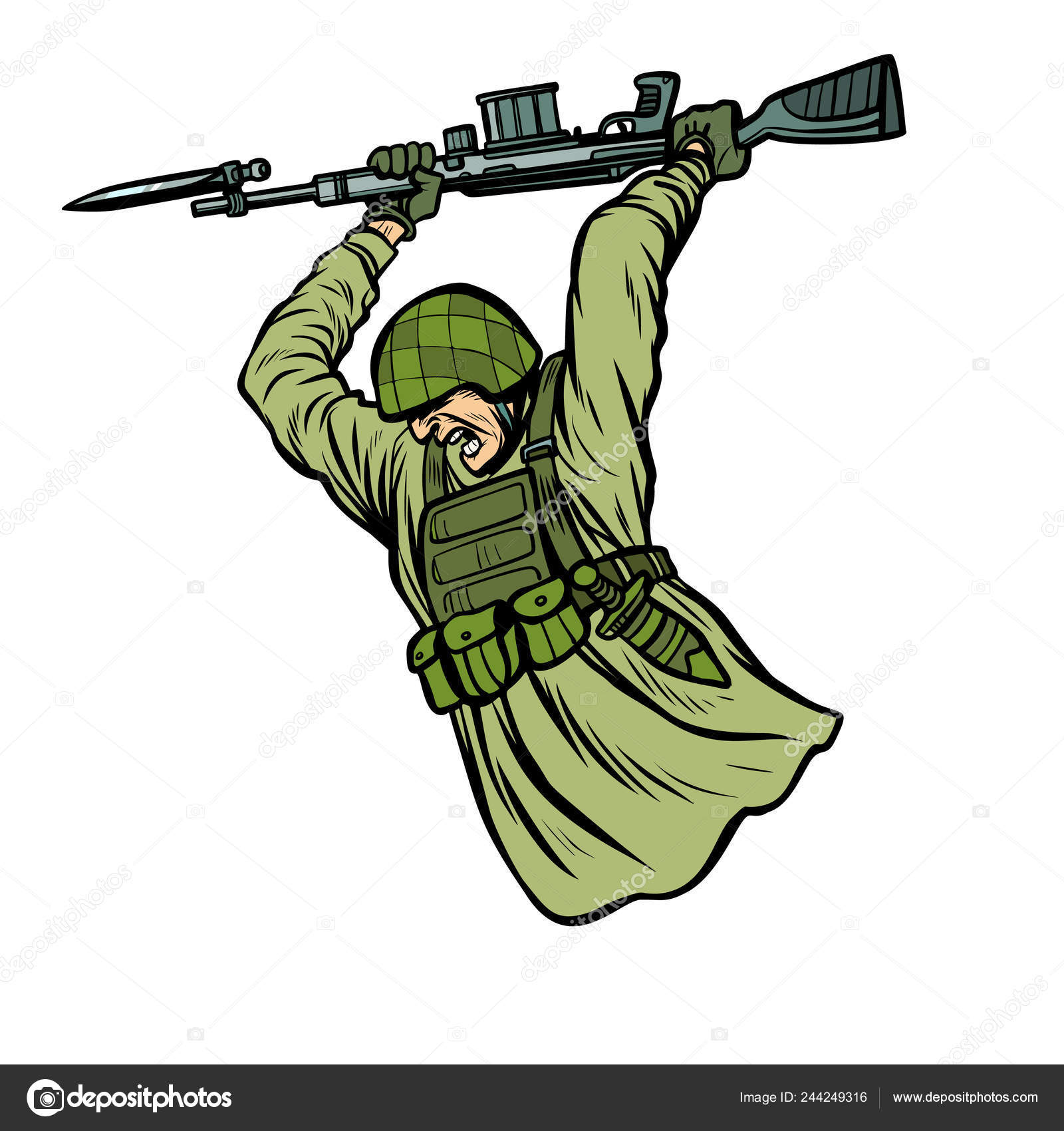 Bayonet fighting. soldiers at war Stock Vector Image by ©studiostoks ...