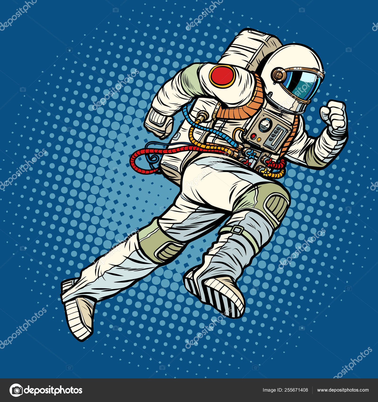 Retro Spaceman Illustration
