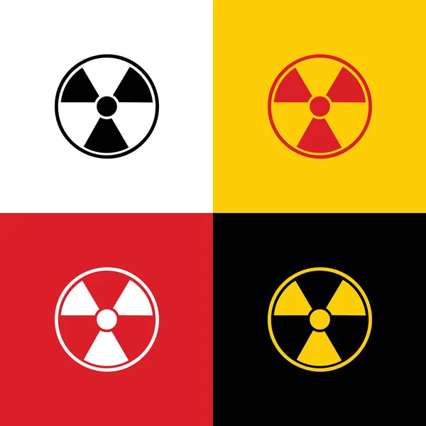 Radiation Round sign. CMYK icons on transparent background. Cyan Stock ...