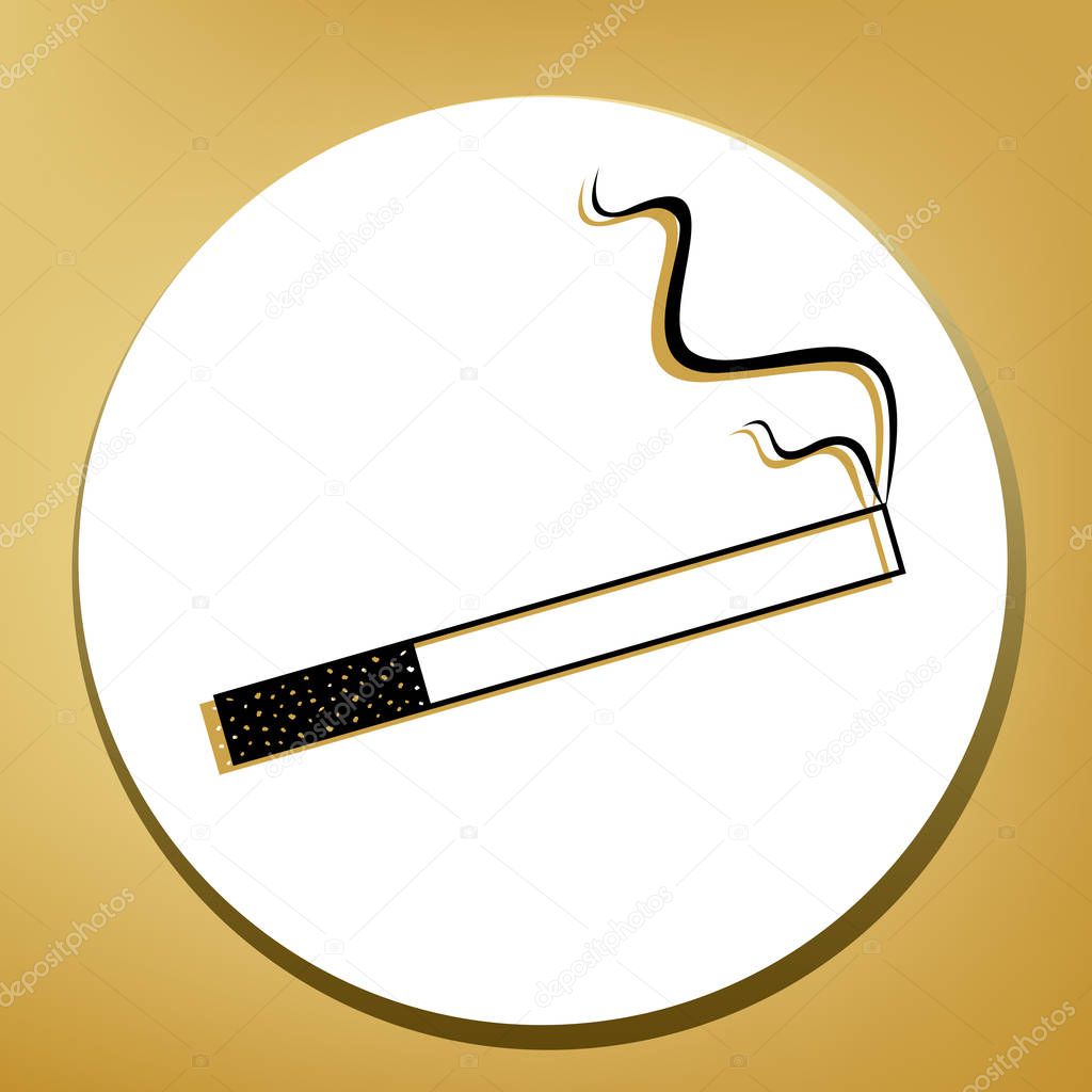 Icono de humo ideal para cualquier uso. Vector. Icono negro con sombra ...