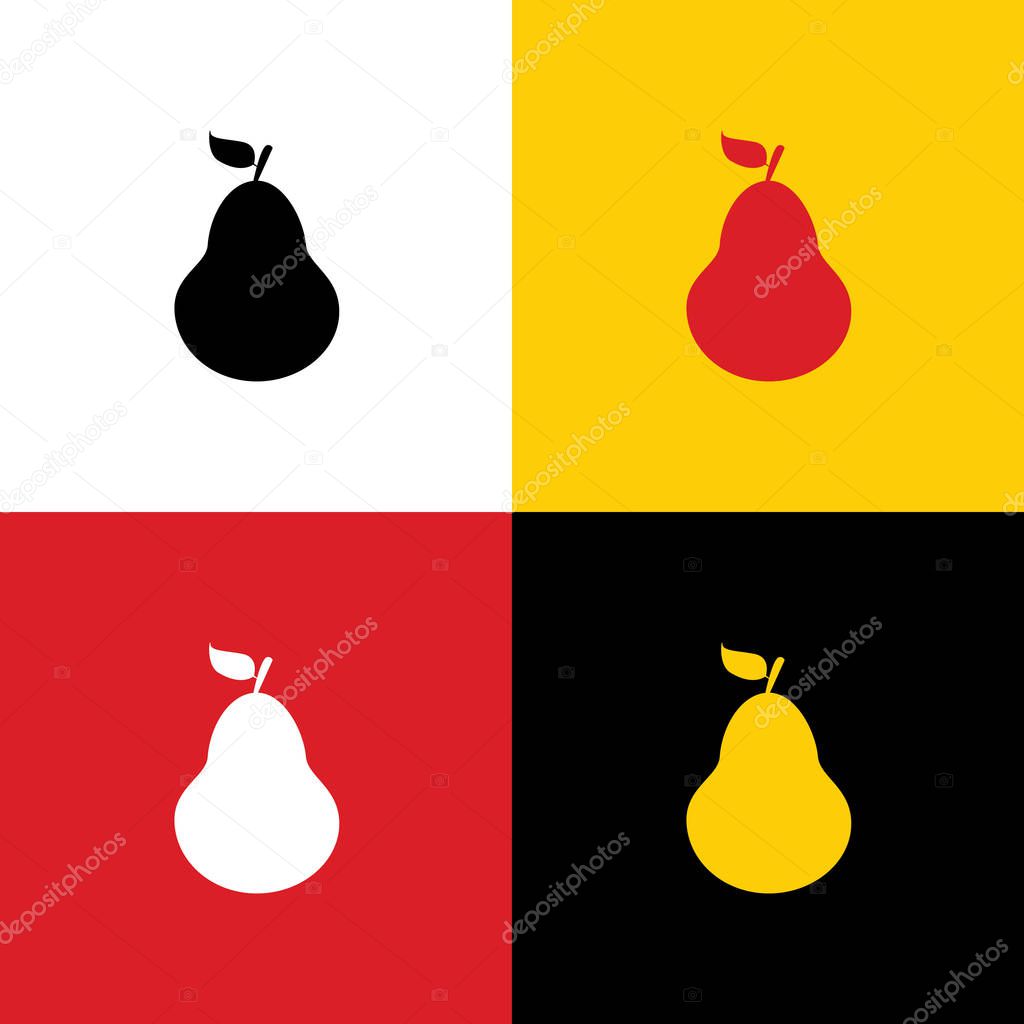 Ilustración del signo de pera. Vector. Iconos de bandera alemana en los ...