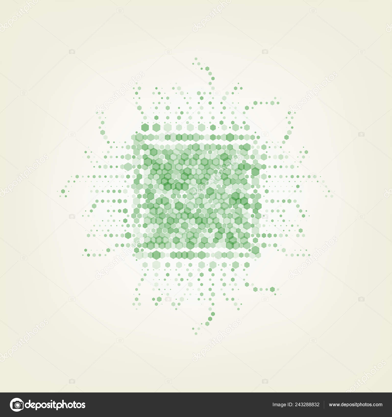 Cpu Microprocessor Illustration Vector Green Hexagon Rastered Icon ...