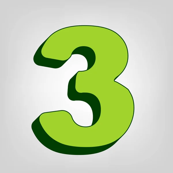 Number 3 Template Number 3 Design Template Stock Vector By